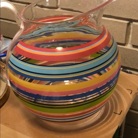 Pottery Barn | Dining | Pottery Barn Espadrille Acrylic Pitcher | Poshmark